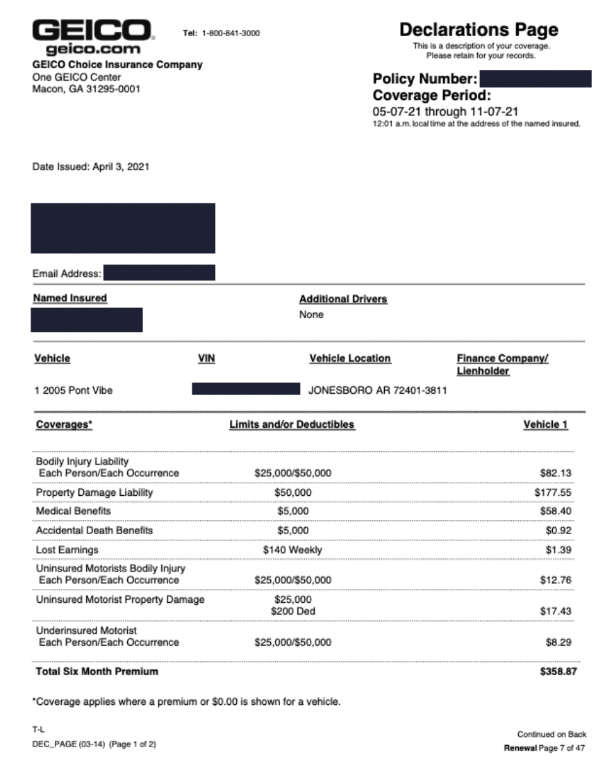How To Get GEICO Insurance Declaration Page